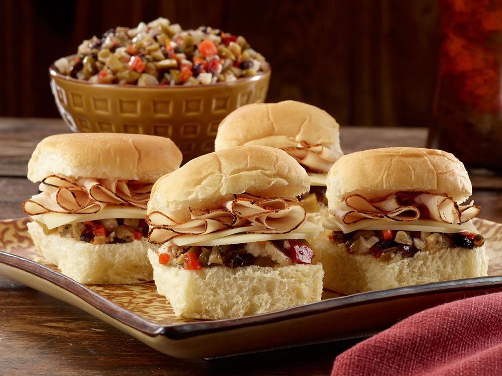 Bold Blackened Turkey Muffaletta Sliders Recipe | Boar's Head